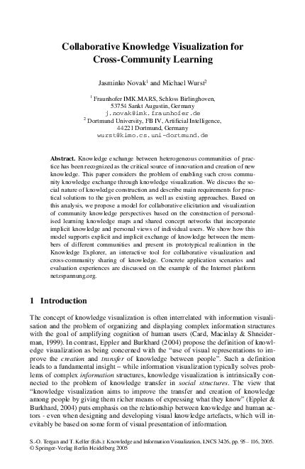 Pdf Concept Maps Integrating Knowledge And Information Visualization