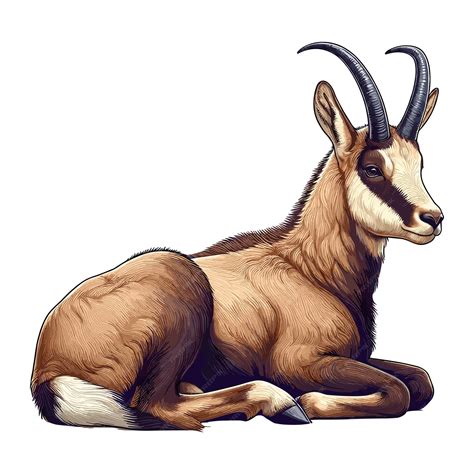 Premium Vector Cute Chamois Vector Cartoon Illustration