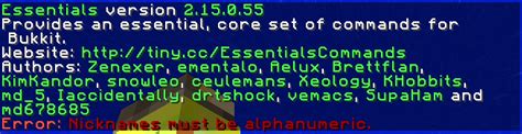 can i use non alphanumeric nicknames · issue 1630 · essentialsx
