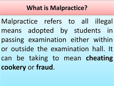 Examination Malpractices And The Effects Pdf
