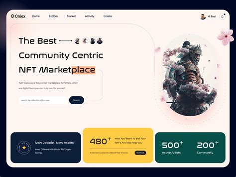 Nft Landingpage By Pashaei Behzad For Oniex™ On Dribbble