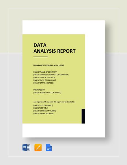 6 data analysis report templates pdf word pages