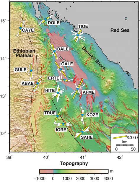 Rose Diagrams Of Seismic Anisotropy Measurements Only Measurements