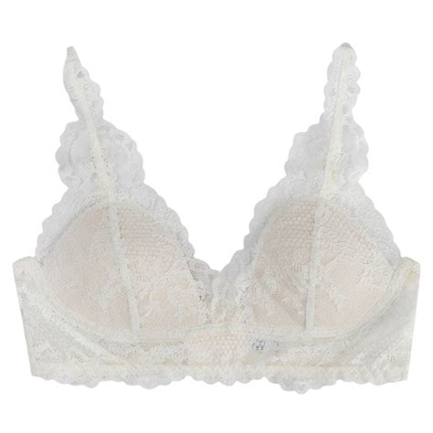 Khontswomens Sexy Lace Bra Underwire See Through Bra Sheer Plunge Low