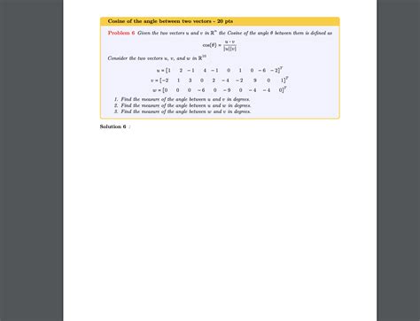 Solved Problem Given The Two Vectors U And V In Rn The Chegg