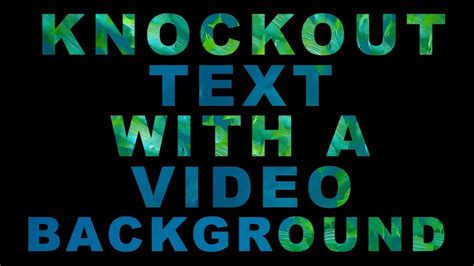 Knockout Text With A Video Background Using Html And Css Youtube