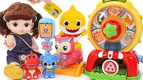 콩순이가 맛있는 음식을 배달해요~ 아기상어 핑크퐁 배달 가게 놀이 핑키팝토이 Youtube