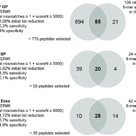 sensitivity and specificity of example filters applied to final