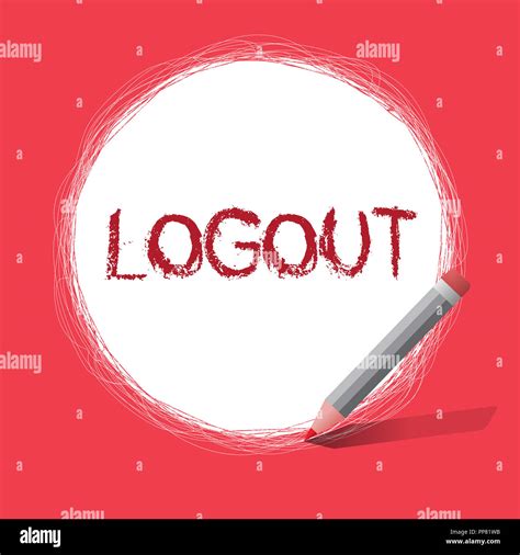 Text Sign Showing Logout Conceptual Photo Go Through Procedures To Conclude Use Of Computer