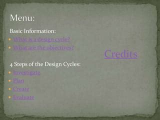 Computer Design Cycle PPT