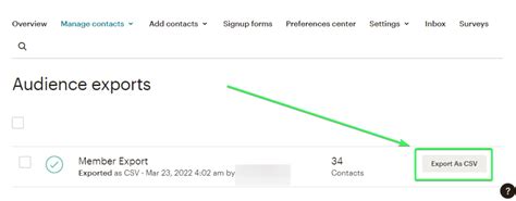 how to export contacts from mailchimp mastermind knowledge base