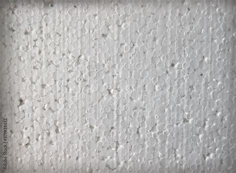 Polystyrene Styrofoam Foam Texture Abstract White Background Stock