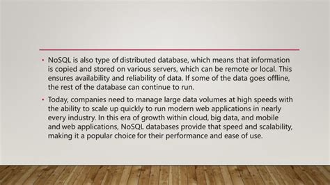 Introduction To Nosql Database Technology Pptx Databases Computer