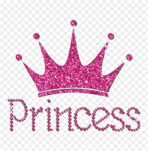 the word princess with a pink crown on it's head and sparkles in the ...