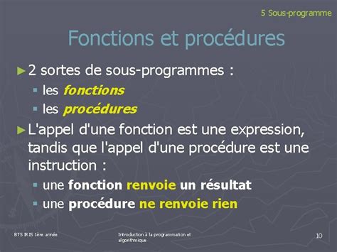 initiation la programmation et algorithmique cours 4 bts