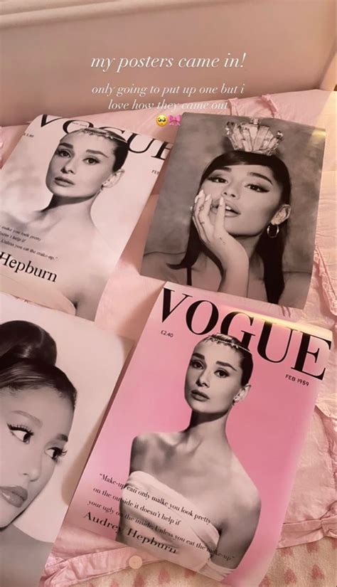 Girly Posters Of Ariana Grande And Audrey Hepburn
