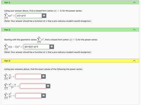 Solved Starting With The Geometric Series ∑n 0∞xn Find A