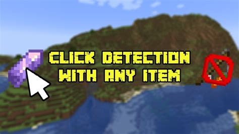 How To Detect Clicking With Any Item In Minecraft No Mods Youtube