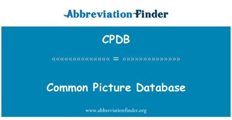 CPDB Stands For Common Picture Database Abbreviation Finder