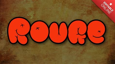 Rouge | Puffy Font | Text Effect Generator