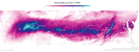 Neon Snow Depth Maps Bring Snow Data Data To Life