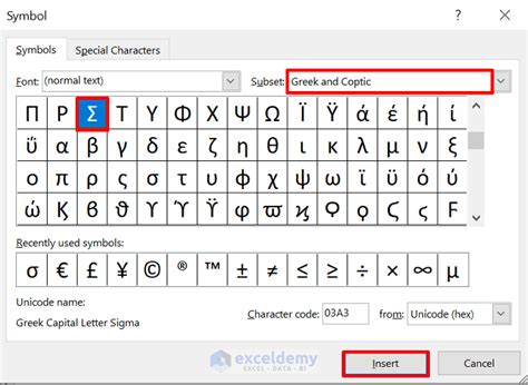 How To Insert Sigma Symbol In Excel 8 Easy Ways Exceldemy