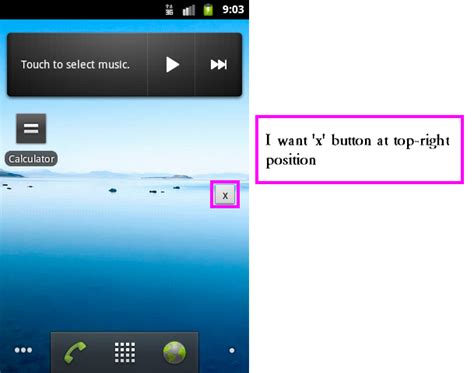 android move button to top right position in translucent layout