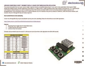 Arduino Compatible Digit Segment Display Board For Timer Counter Applications Electronics