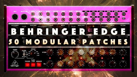 Behringer Edge Modular Patches Patterns Samples No Talk Demo Youtube