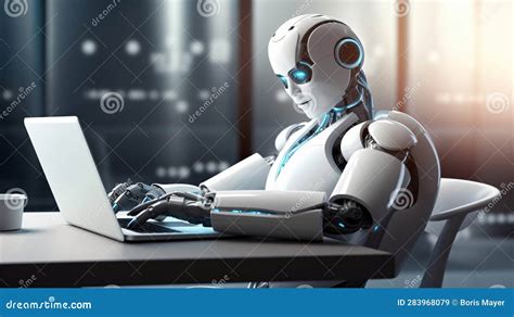Ai Powered Robot Hand Holds Human Hand Symbolizing The Collaboration
