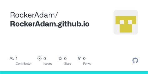 GitHub RockerAdam RockerAdam Github Io