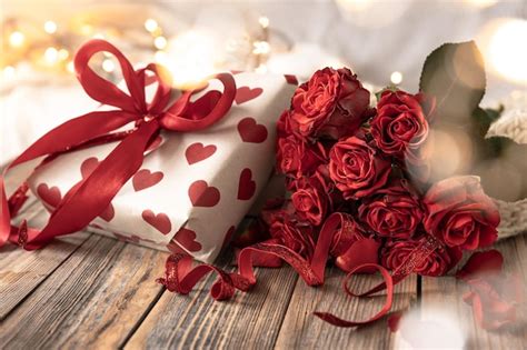 Free Photo Composition For Valentines Day With A T Box And A