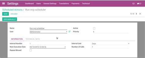 how to configure and run schedulers — odoo 9 0 documentation