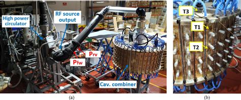 picture of the high power experiment and measurement points of a rf