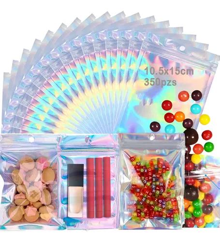 350pcs Bolsas Para Gomitas Bolsas Resellables Bolsa Holográfica