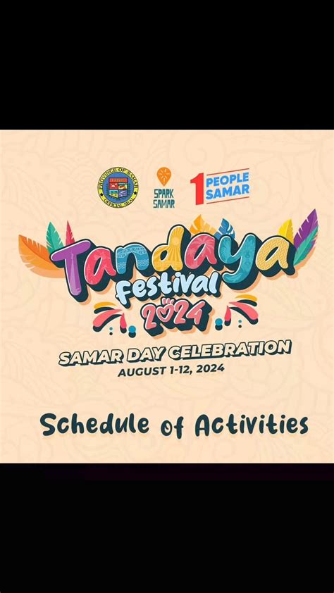Tandaya Festival 2024 Province Of Samar Festival Of Festivals August 05