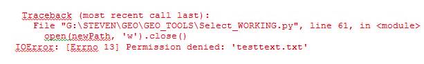 Arcpy Unable To Write To Text File Unless Python Script Is Re Pointed