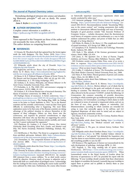 The Peril Of Politicizing Science By Anna I Krylov Pdf