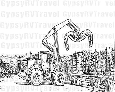 Logging Truck Coloring Pages
