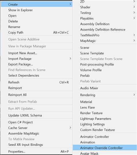 Unity Animator Controller 오버라이드 컨트롤러 사용법 Sehyup