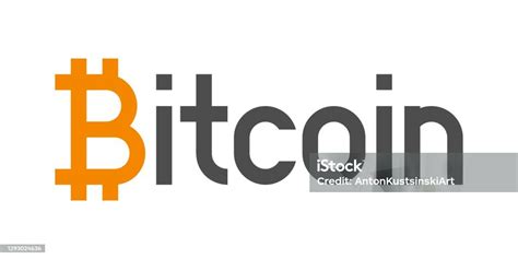 Ilustración De Bitcoin Pago Artístico Letras Símbolo Concepto Logotipo