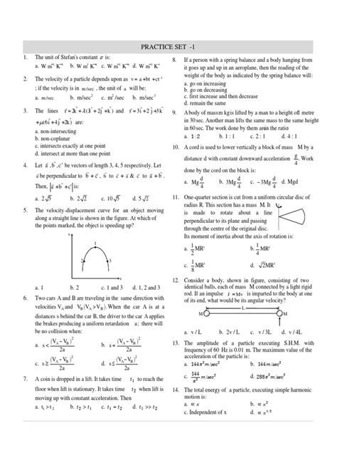 Phy Set 1 Pdf Temperature Thermodynamics