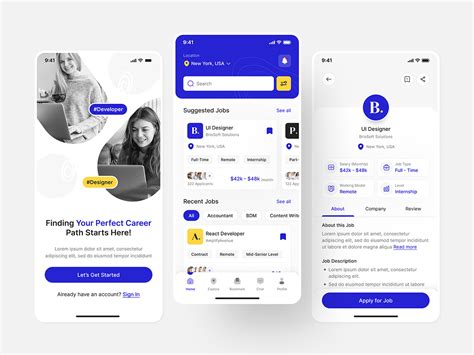 Job Finder Mobile App Job Finder Job Search App Ui Behance