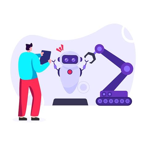 Premium Vector Robot Assistant Flat Illustration Editable Vector Design
