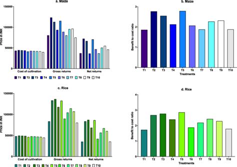 Economic Analyses Of Different Treatments To Maize A And B And Rice