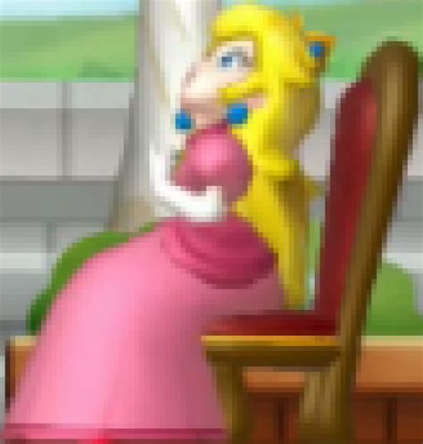 Nsmbu Peach Sitting On A Chair Pixilart By Lokmenghong560617 On