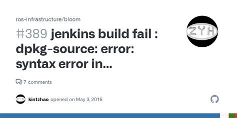 Jenkins Build Fail Dpkg Source Error Syntax Error In Source Debian Control At Line Block
