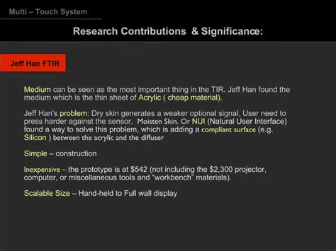Multi Touch System Ppt Free Download