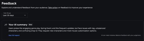 Analytics Insights Documentation Roblox Creator Hub