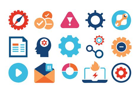 DevOps Methodology And Software Development Concept Icon Set Illustration On White Background
